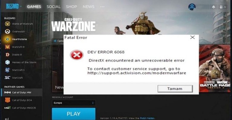 How to Troubleshoot and Fix Call of Duty Dev Error 6068? - The Tiger News