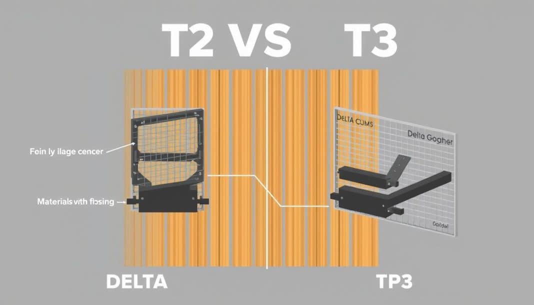 Delta T2 vs T3 Fence: Key Differences Explained